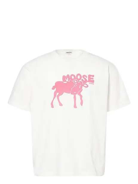 BODE Antlers Graphic-print Cotton T-shirt - Cream