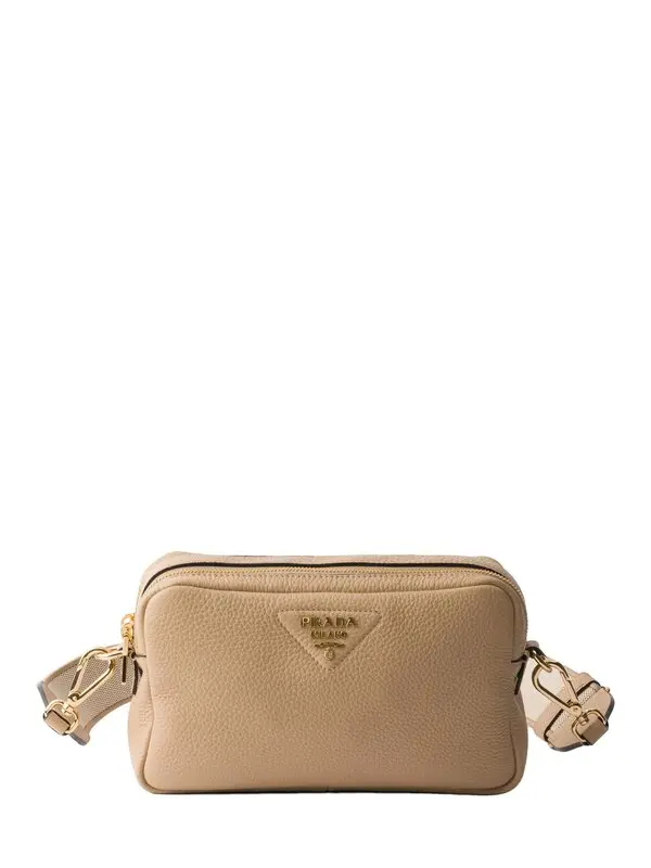 Prada Small Leather Shoulder Bag - Neutral
