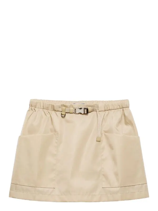 Prada Re-nylon Miniskirt - Desert Beige