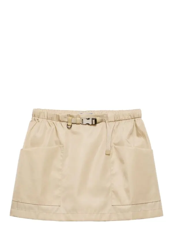 Prada Re-nylon Miniskirt - Neutral