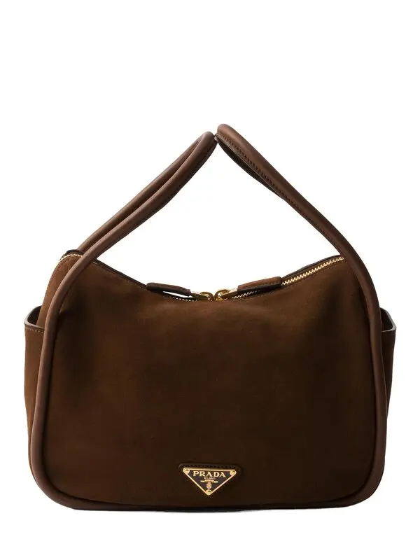 Prada Suede Handbag - Brown
