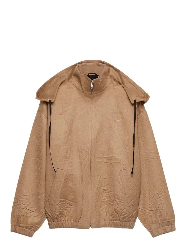 Prada Camel-hair Blouson Jacket - Brown