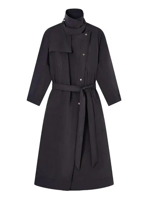 Giorgio Armani Technical Fabric Trench Coat - Brown