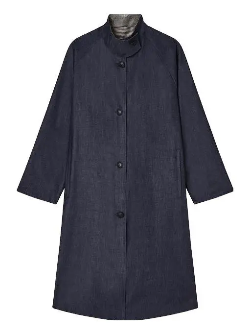 Emporio Armani Lightweight Cotton Denim Coat - Blue