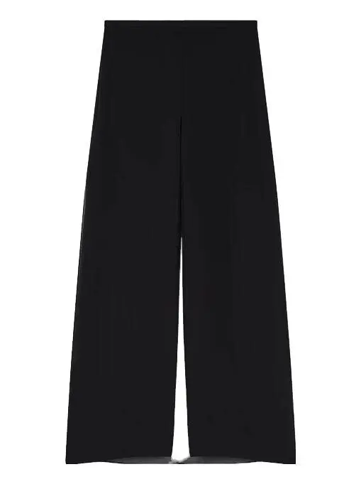 Emporio Armani Georgette Techno Trouser Skirt - Black