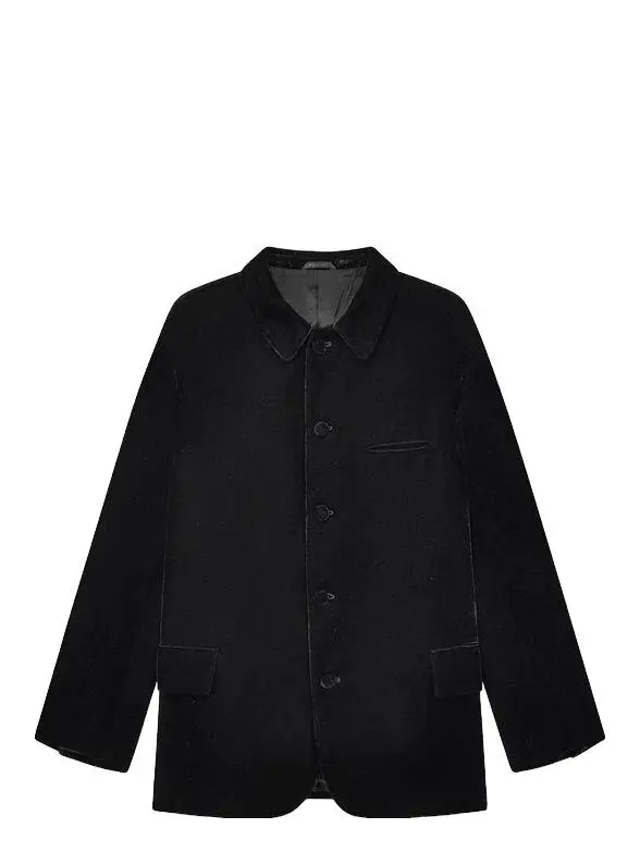 Giorgio Armani Velvet Shirt Jacket - Black