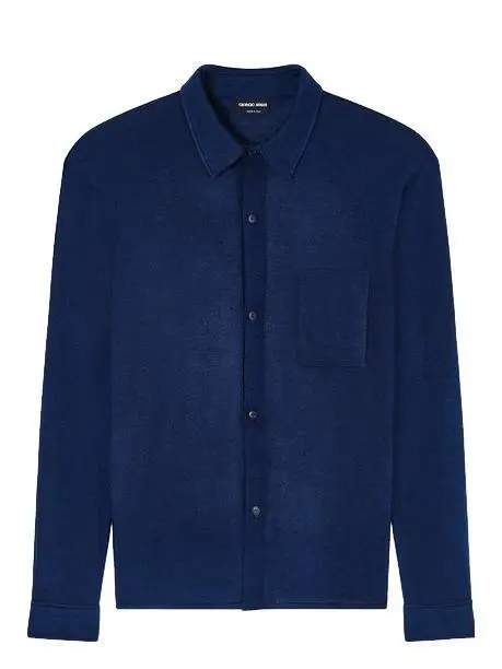 Giorgio Armani Silk Knit Shirt - Navy
