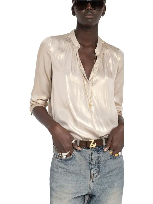 Zadig&Voltaire Tink Satin Blouse - Gold