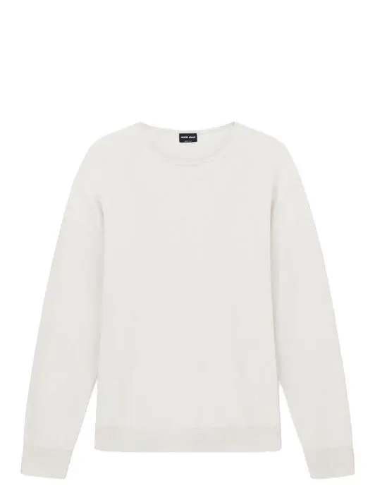 Giorgio Armani Cashmere And Silk Interlock Jumper - White
