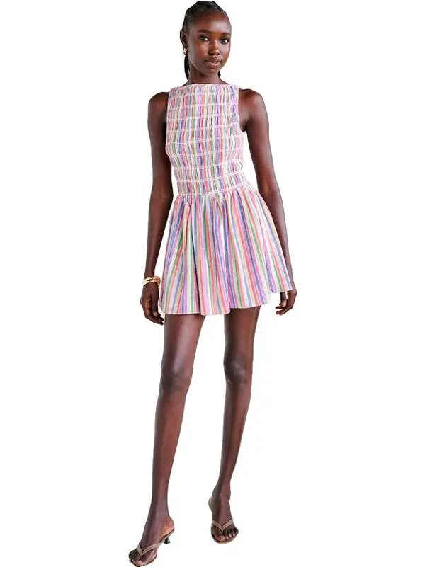 Saylor Katinka Rainbow Mini Dress - Stripe
