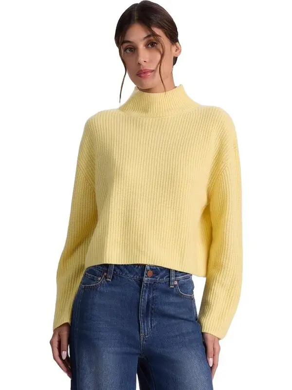 Alice + Olivia Nance Cashmere Turtleneck - Yellow