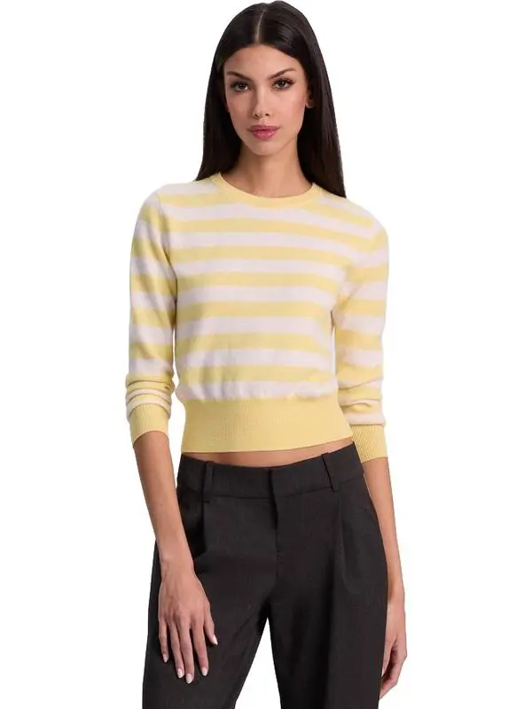 Alice + Olivia Carolann Cashmere Pullover - Stripe