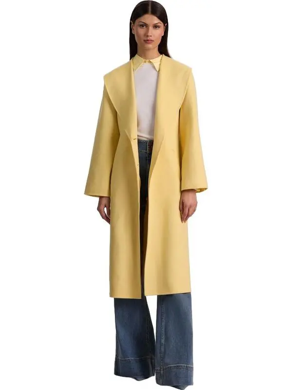 Alice + Olivia Marcelene Midi Coat - Yellow