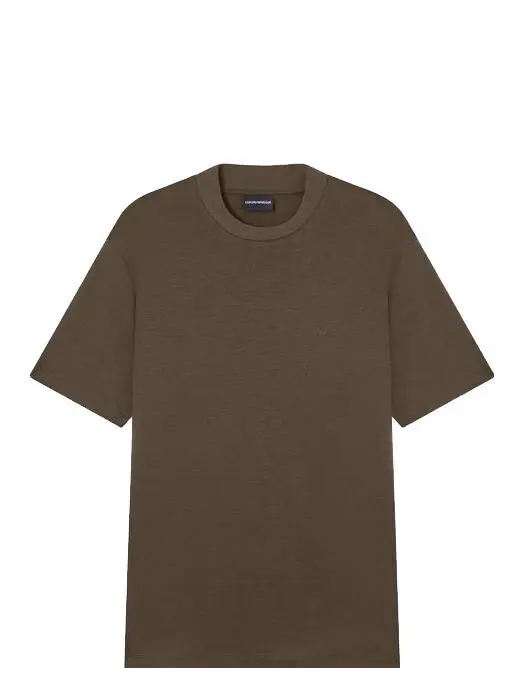 Emporio Armani Travel Essential Lyocell-blend Jersey T-shirt - Green