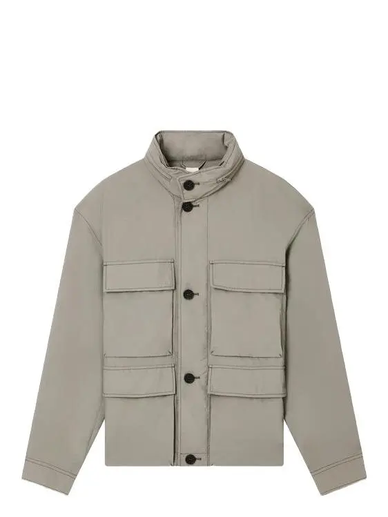 Emporio Armani Polyamide And Silk Blouson - Natural
