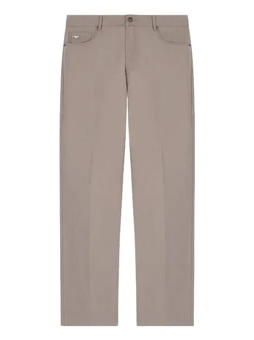Emporio Armani Straight Fit Five-pocket Trousers - Natural