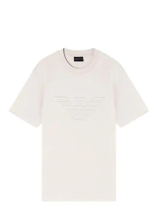Emporio Armani Heavy Single Jersey Cotton T-shirt - Natural