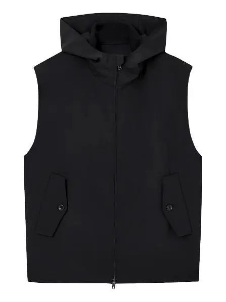 Emporio Armani Hooded Sleeveless Jacket - Black