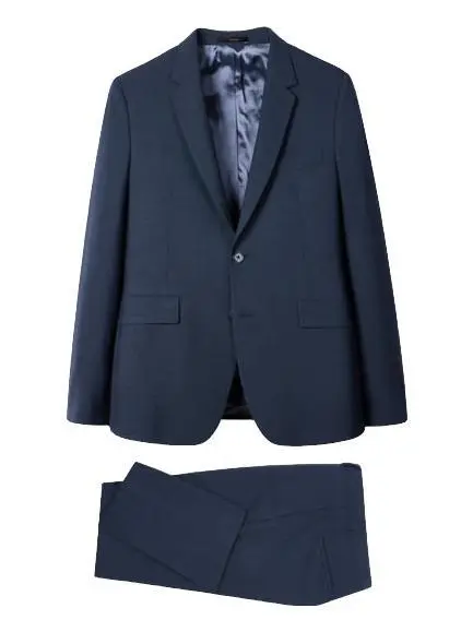 Paul Smith The Kensington Slim-fit Dark Overdyed Marl Wool Suit - Blue