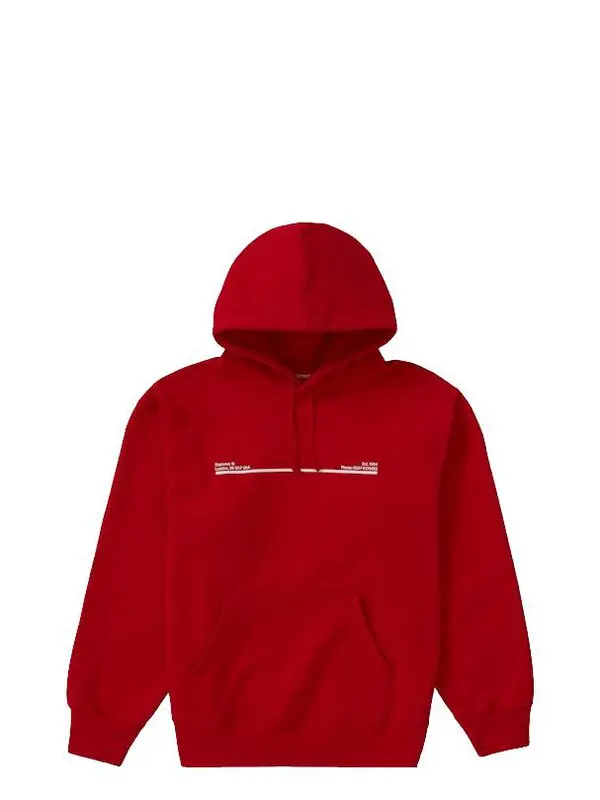 Supreme Hooded Sweatshirt - Red London