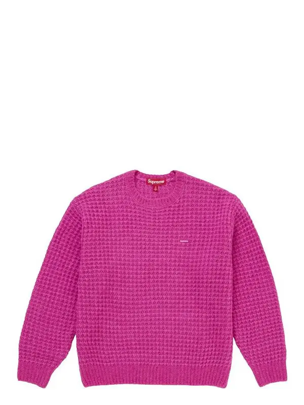 Supreme Small Box Waffle Sweater - Pink