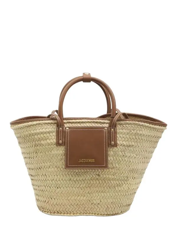 Jacquemus Le Panier Soli Raffia Basket Bag - Brown