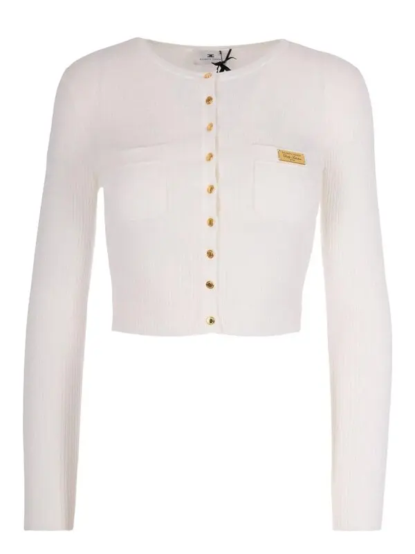 Elisabetta Franchi Tricot Cardigan - White