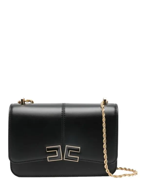Elisabetta Franchi Chain Shoulder Bag - Black