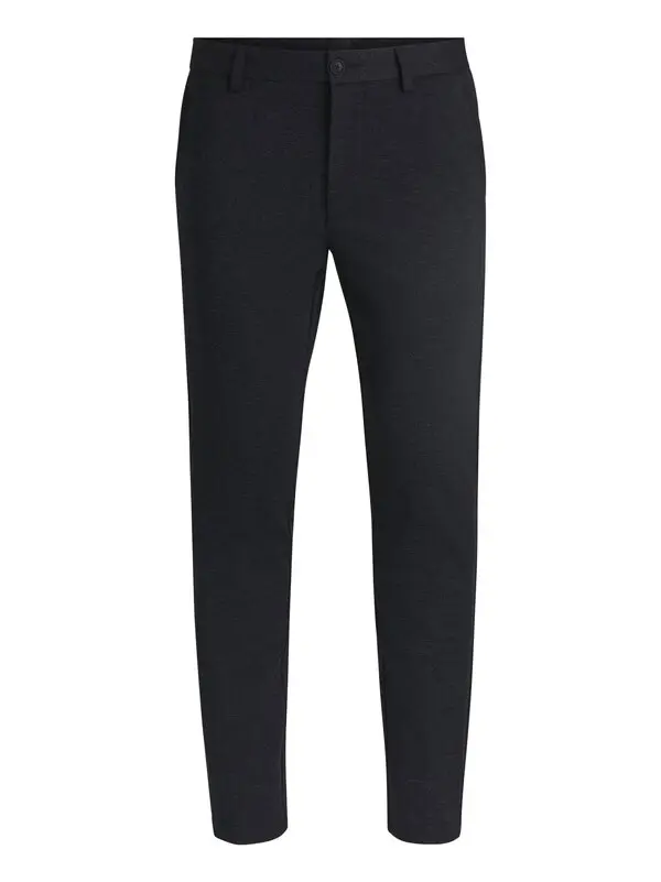 BOSS Slim-fit Trousers In Stretch Jersey - Dark Blue