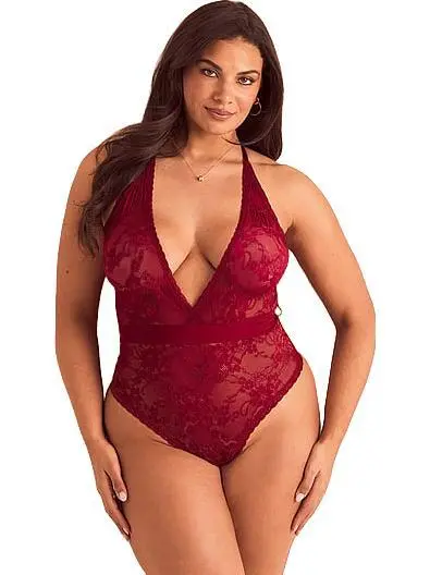 Victoria's Secret Adore Me Morgaine Thong Bodysuit - Red