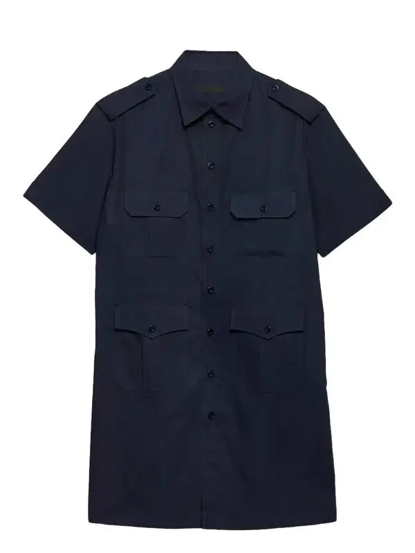 Prada Patch-pockets Short-sleeved Shirt - Blue