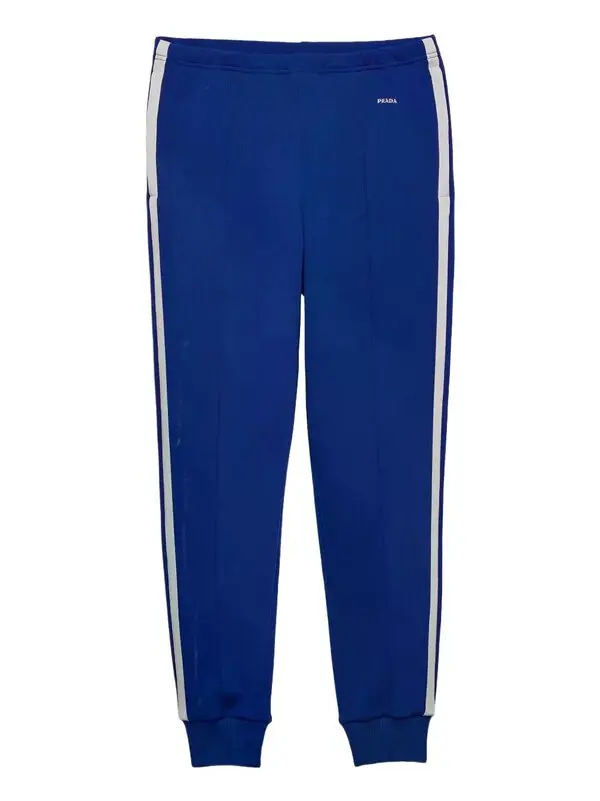 Prada Stripe-detail Track Pants - Blue