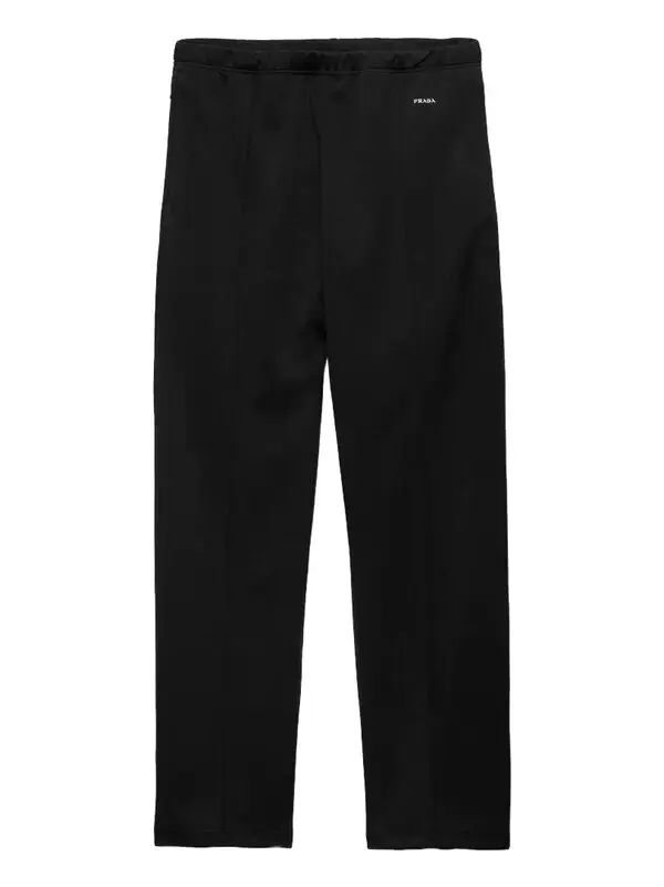 Prada Logo Elasticated Trousers - Black