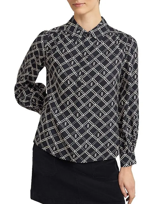 HOBBS LONDON Paulina Blouse - Navy Cream