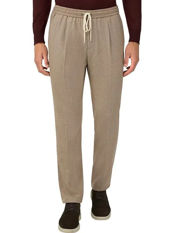 Boggi Milano Tapered City Trousers - Light Beige