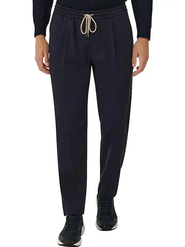 Boggi Milano Tapered City Trousers - Navy Blue