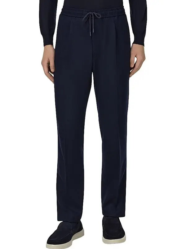 Boggi Milano Tapered City Trousers - Navy