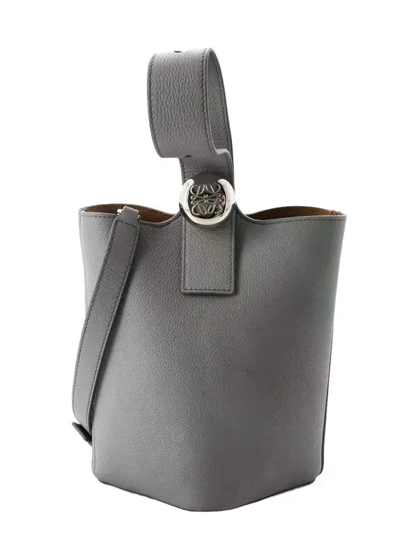 Loewe Pebble Leather Bucket Bag - Grey