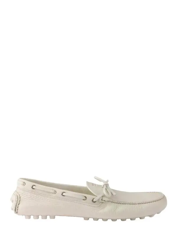 Prada Logo-detail Boat Shoes - Neutrals