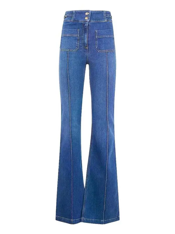 Elisabetta Franchi Front-pocket Denim - Blue