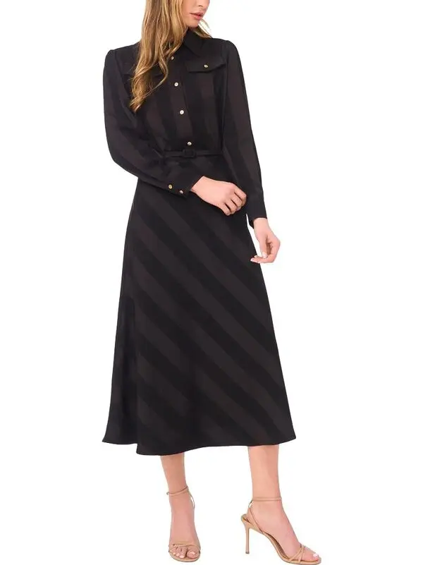 Ted Baker London Isabelle Long Sleeve Shirtdress - Rich Black