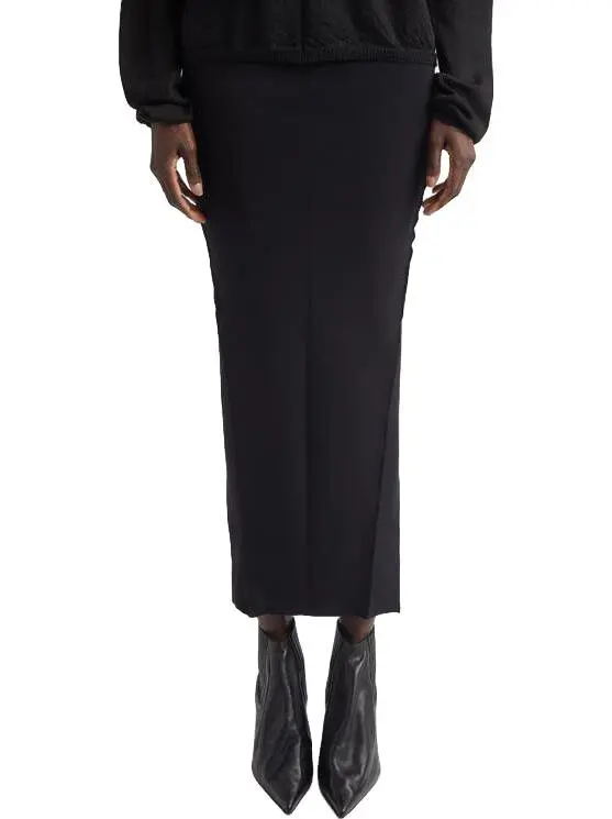 Rick Owens Pillar Compact Knit Maxi Skirt - Black