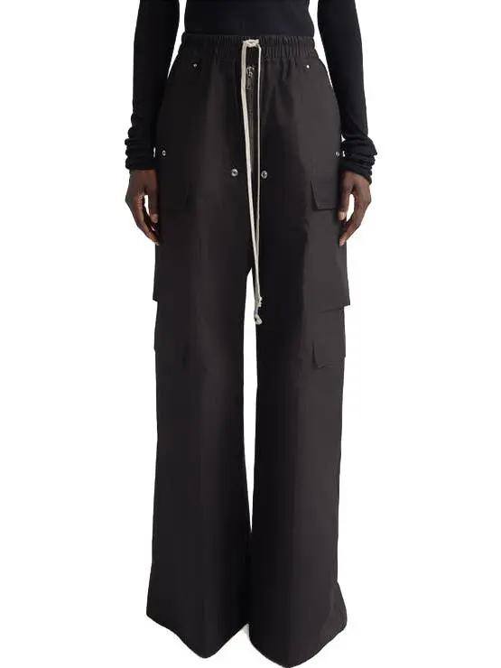 Rick Owens Cargobelas Cotton Cargo Pants - Black