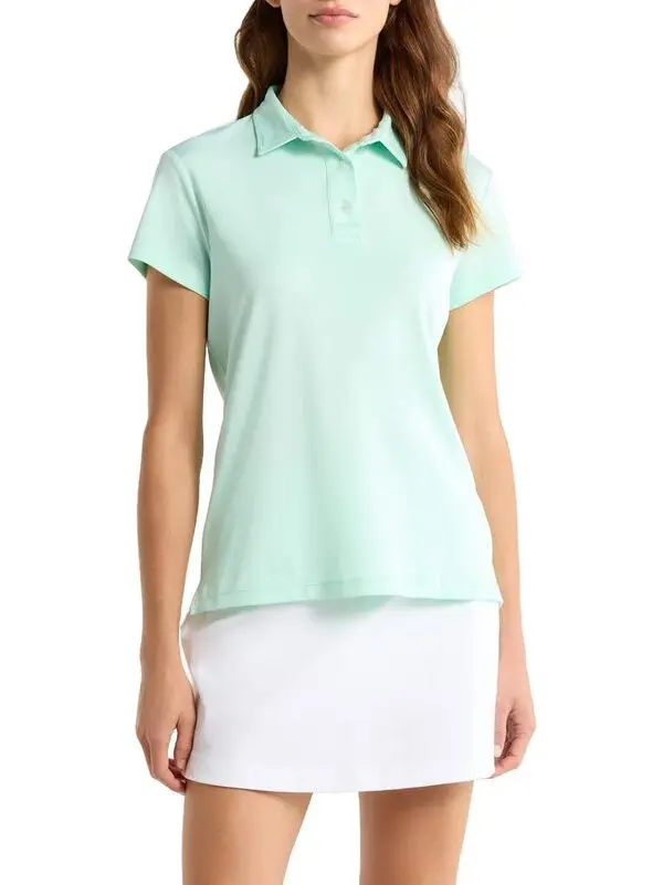 SWANNIES Ava Short Sleeve Performance Golf Polo - Mint