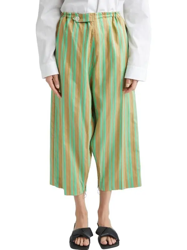SETCHU Apron Stripe Pants - Safari Stripe