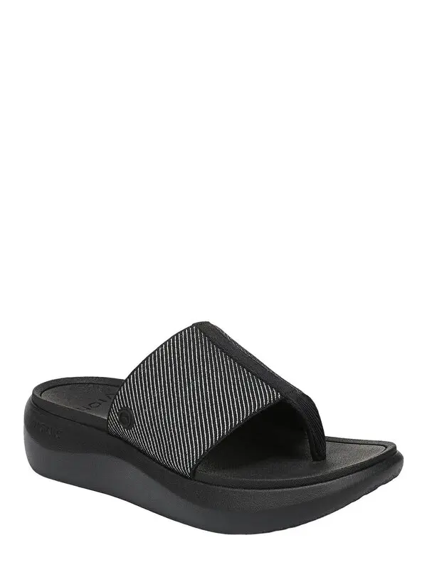Vionic Aqua Woven Flip Flop - Black