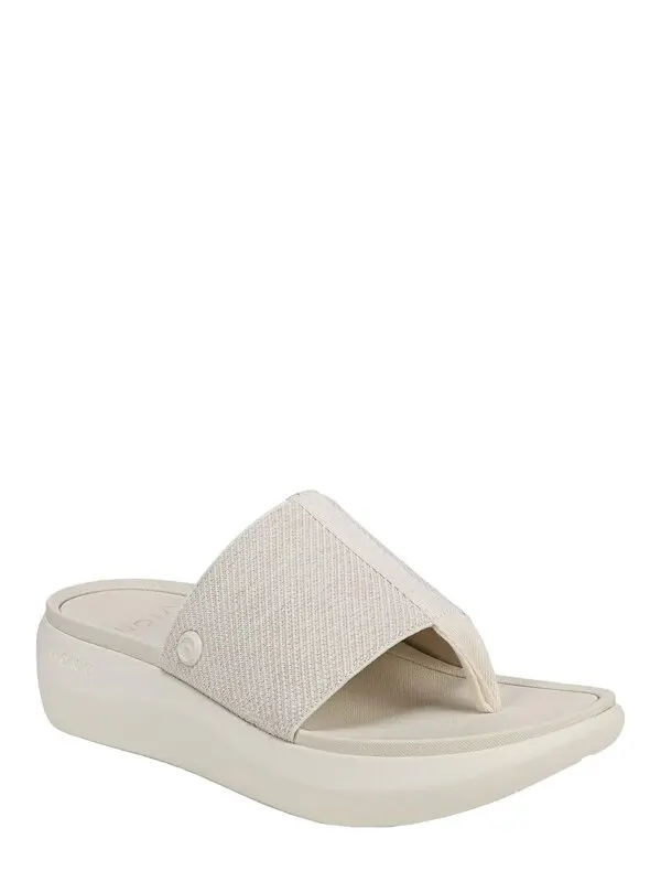 Vionic Aqua Woven Flip Flop - Ivory