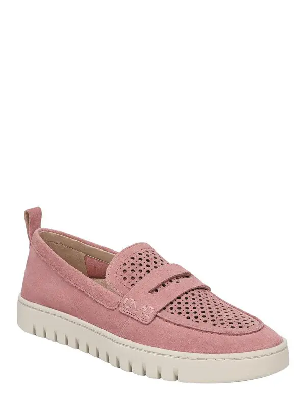 Vionic Uptown Perf Penny Loafer - Cinder Rose