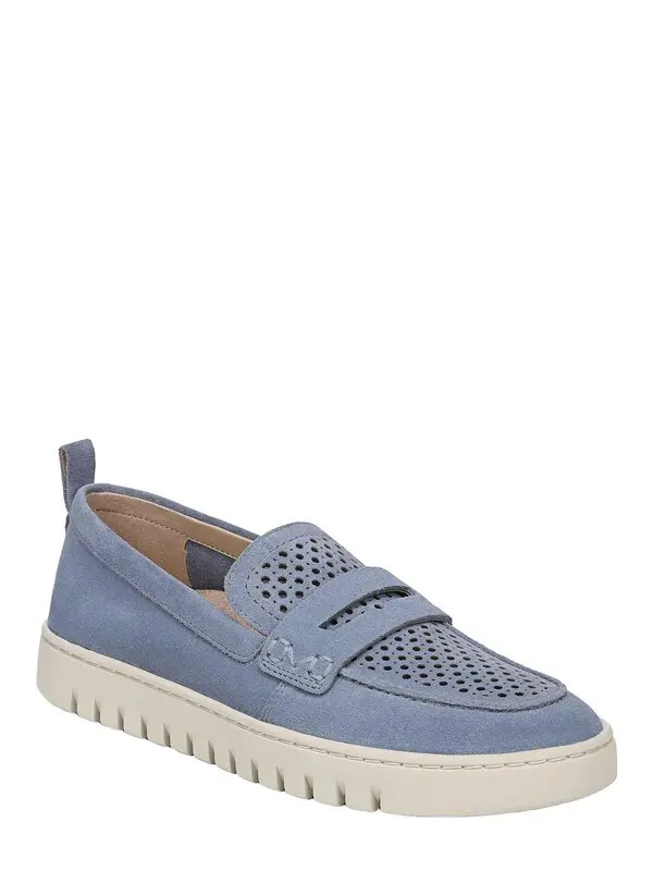 Vionic Uptown Perf Penny Loafer - Pacific Blue
