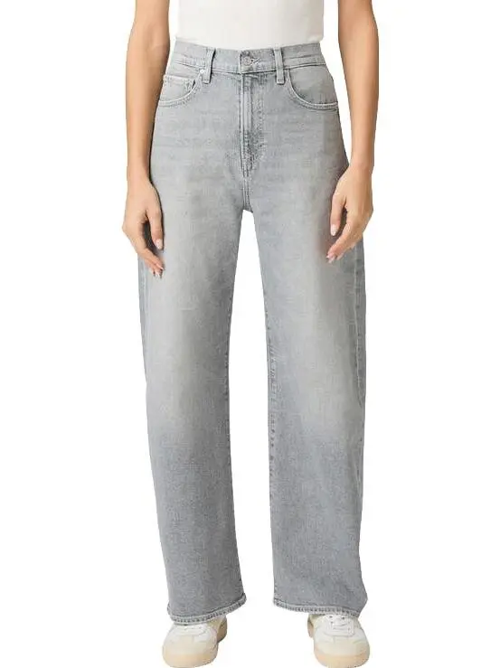 Paige High-rise Barrel Leg Jeans - Smokescreen Grey